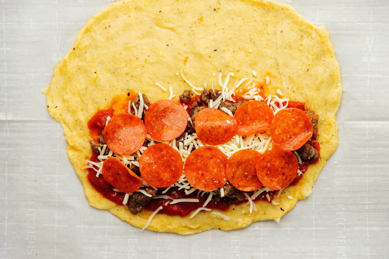 Keto Meat Lovers Calzone • Low Carb with Jennifer